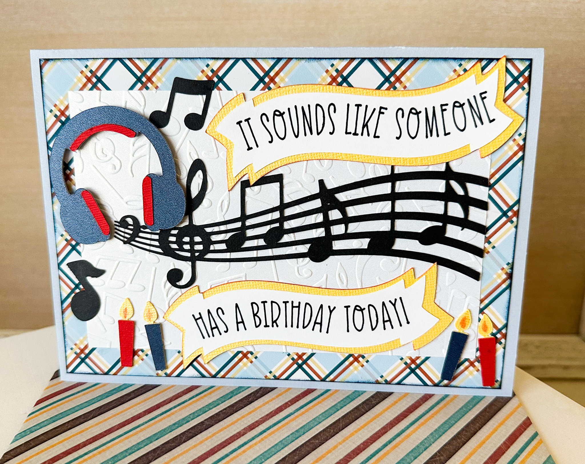 Music Birthday Card, Headphones Birthday Card, Music Themed Birthday ...