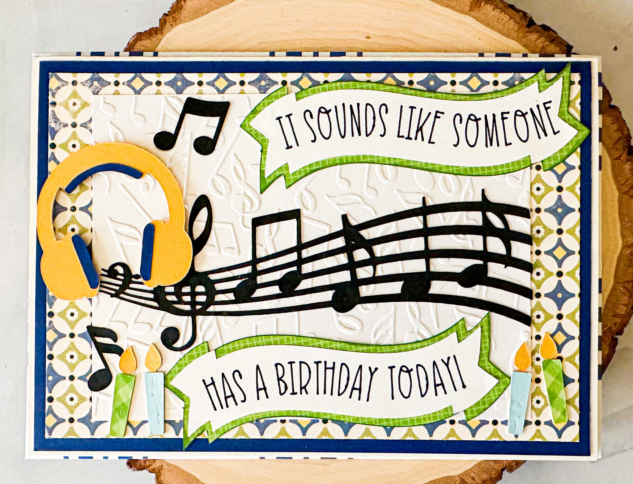 Music Birthday Card, Headphones Birthday Card, Music Themed Birthday ...