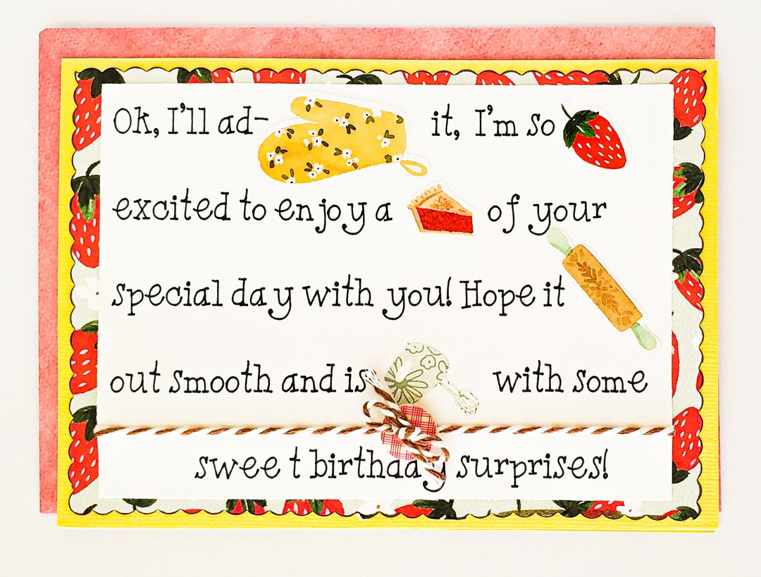 Baking Birthday Card, Kitchen Birthday Card, Cooking Birthday Card ...