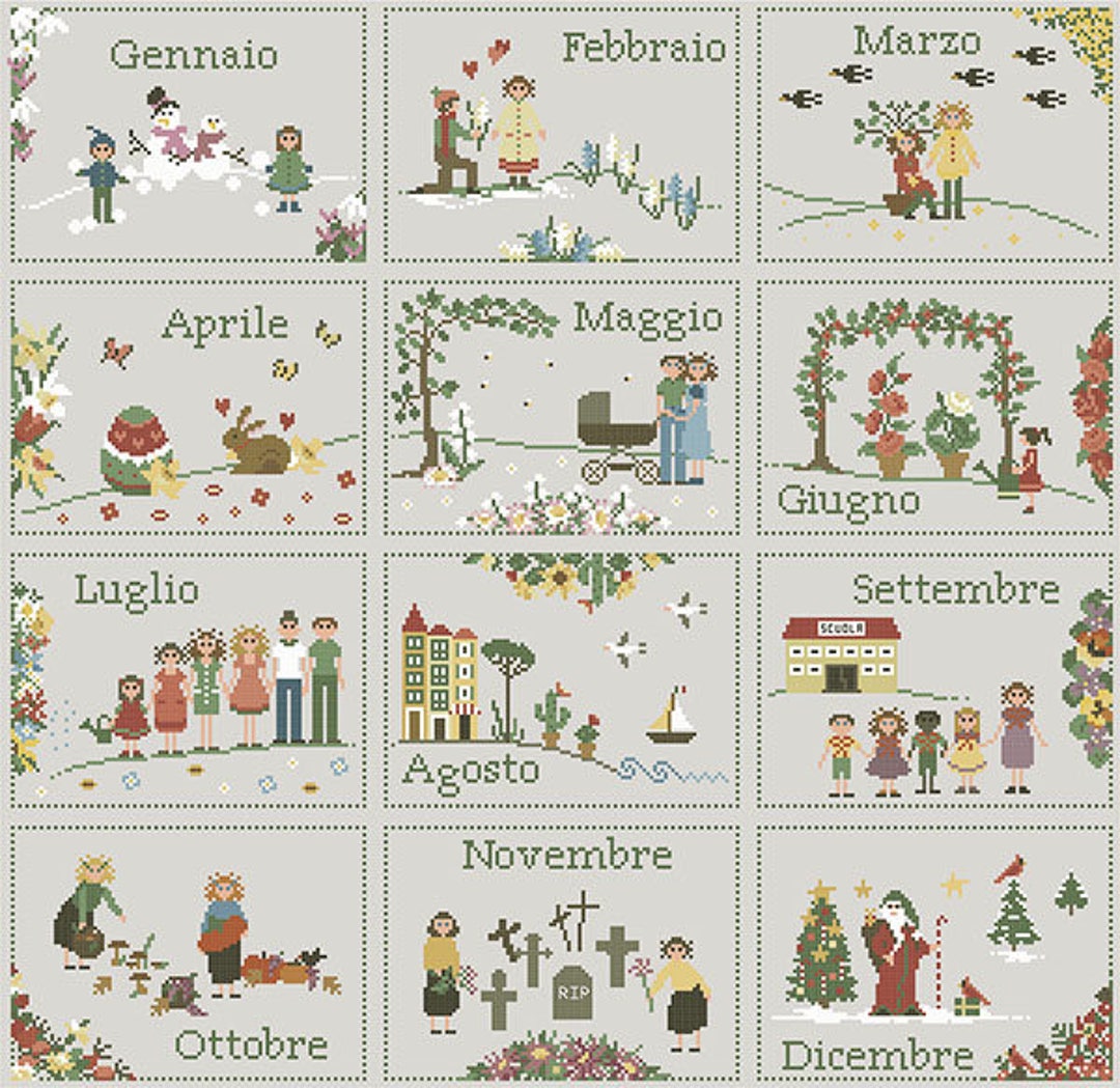 12 Months Calendar Pdf - Etsy