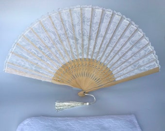 White Hand Fan | Etsy