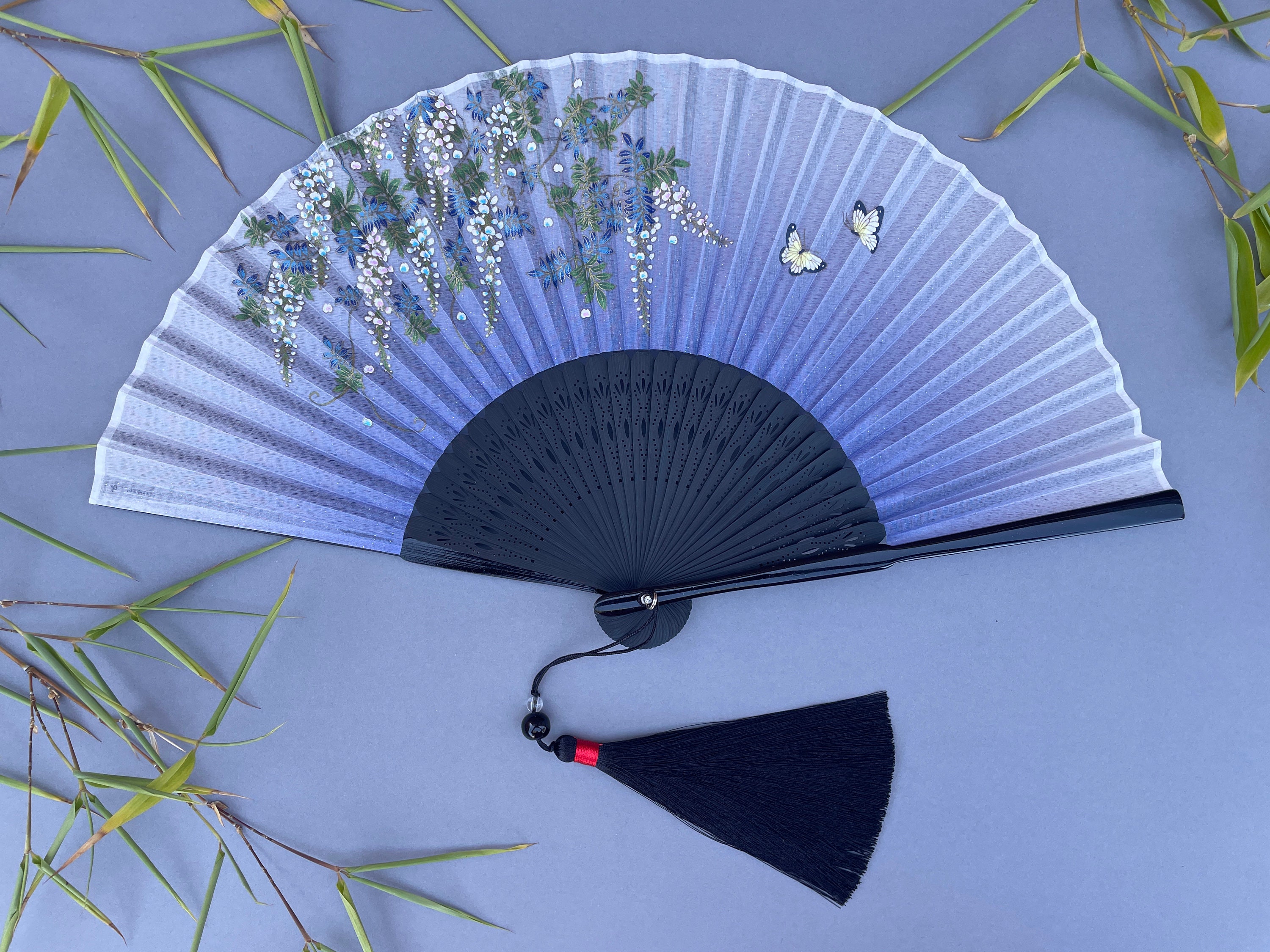 Navy blue hand fans store