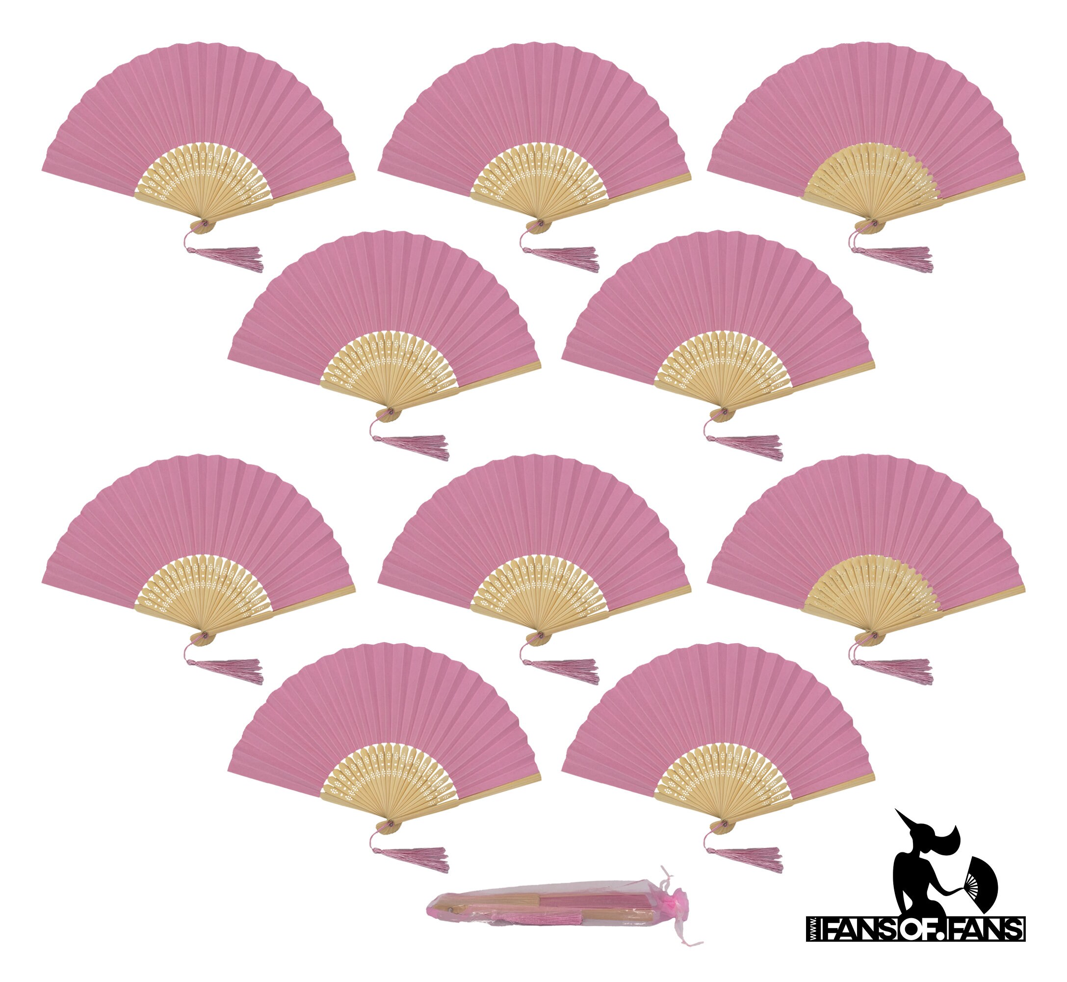 Pink Hand Fan Clipart