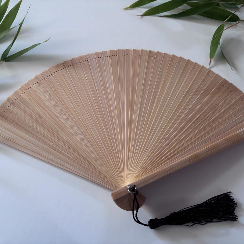 Bamboo Hand Fan - Etsy UK