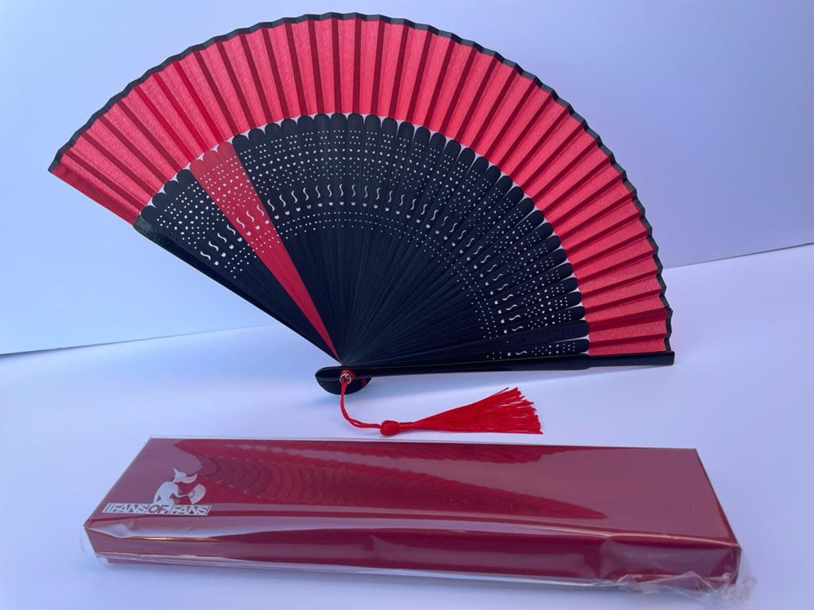 Red Silk Folding Hand Fan With Gift Box & Pouch - Etsy