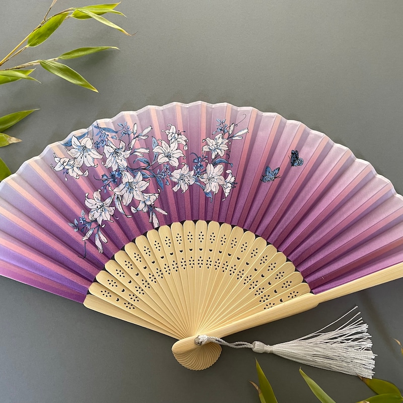 Bamboo Hand Fan Etsy