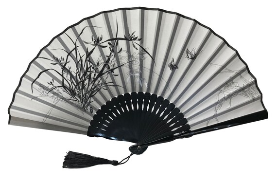 Ink Art Handheld Folding Fan a Beautiful Handcrafted Box a - Etsy