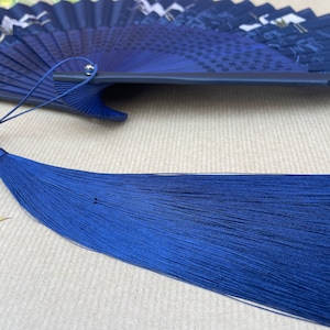Dark Blue Handheld Folding Hand Fan With a Pouch and a Box Women Girls ...