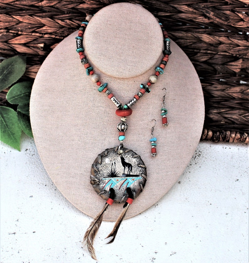 Native American Necklace With Earrings - Etsy