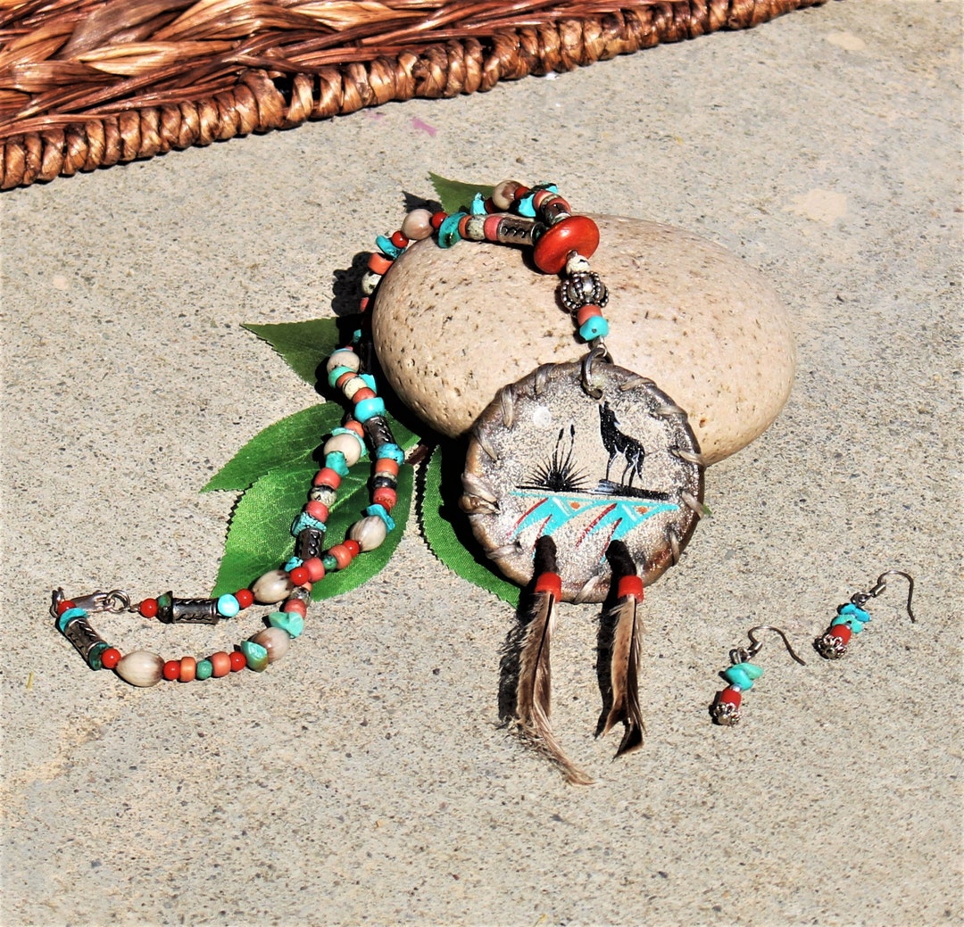 Native American Necklace Set - Etsy