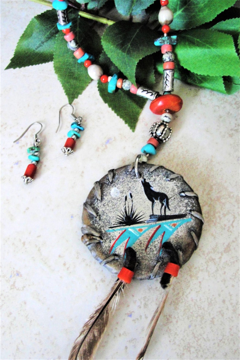 Native American Necklace With Earrings - Etsy