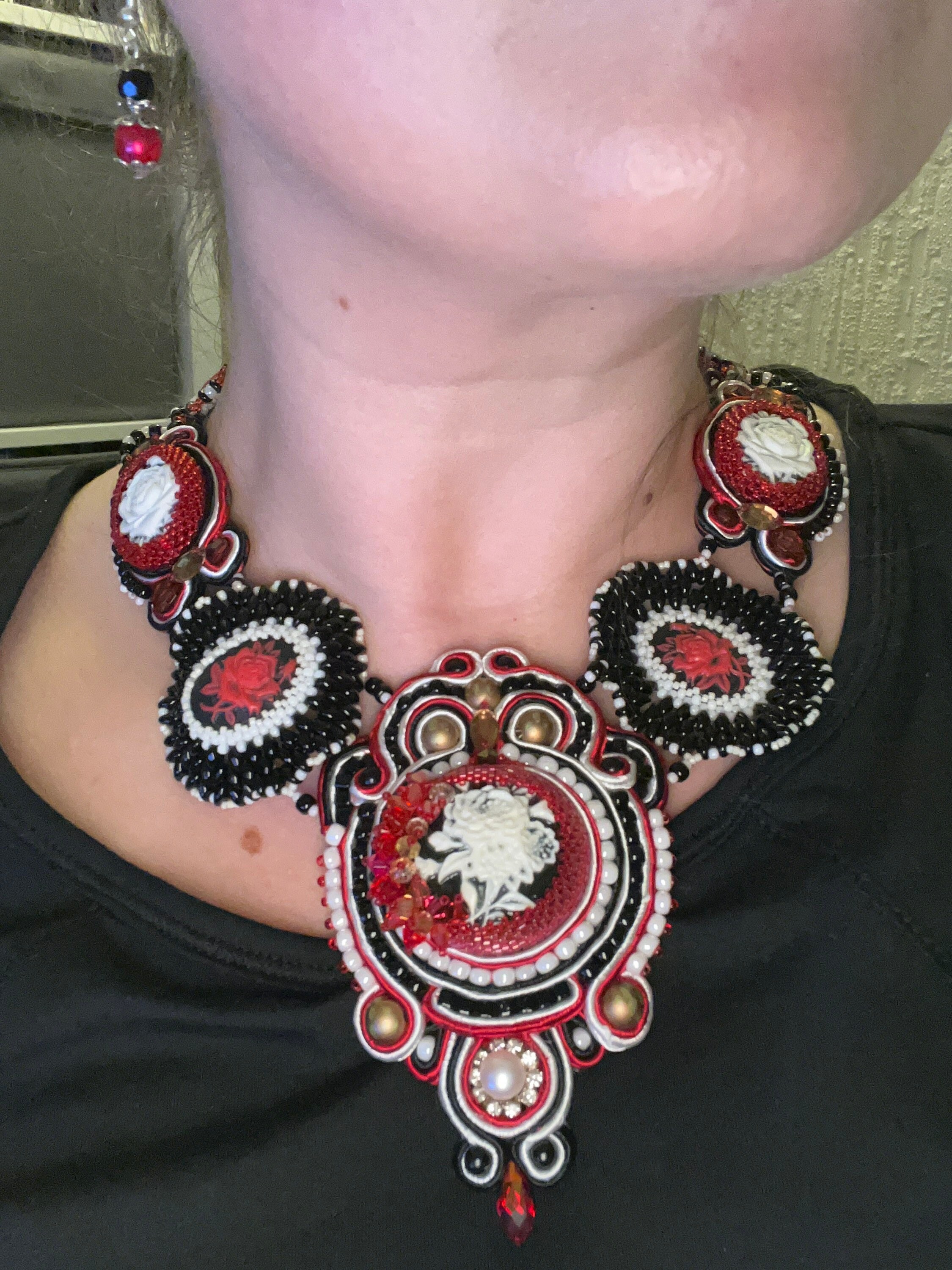 Wednesday Addams /morticia Addams Inspired Gothic Black Red and White ...