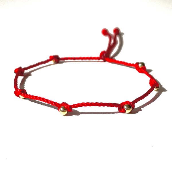 7 Knots Red Bracelet - Etsy