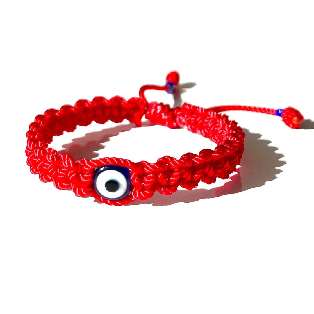 Evil Eye Fancy Red String Hand-braided Bracelet Protection Woman Men ...