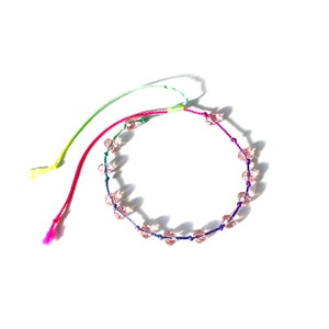Colorful Crystal String Adjustable Waterproof Bracelet Gift for ...