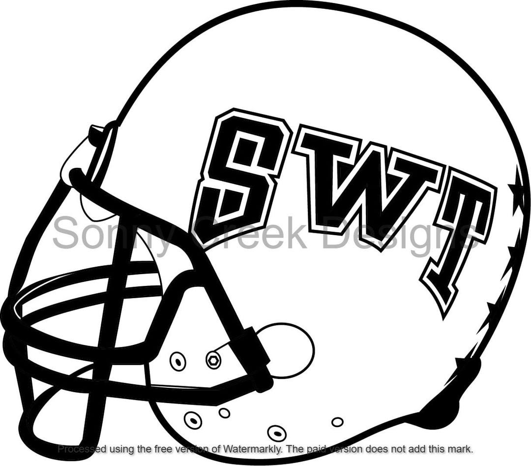 Southwest Texas State University Football Helmet Dxf Ai Png | SWT ...