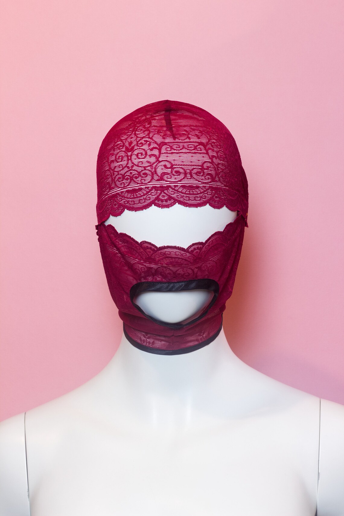 Bdsm Bandage Mask, Redk Lace Mask, Woman Mask, Fetish Mask, Sexy Mask