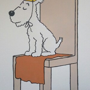 Tintin Snowy Painting, Tintin Drawing, Snowy Drawing, Original Acrylic ...
