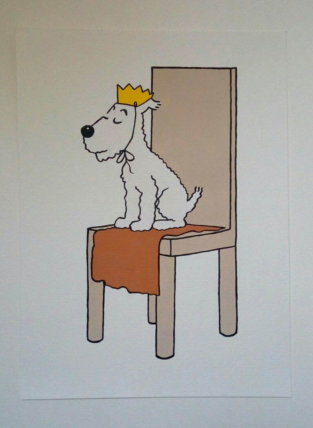 Tintin Snowy Painting, Tintin Drawing, Snowy Drawing, Original Acrylic ...