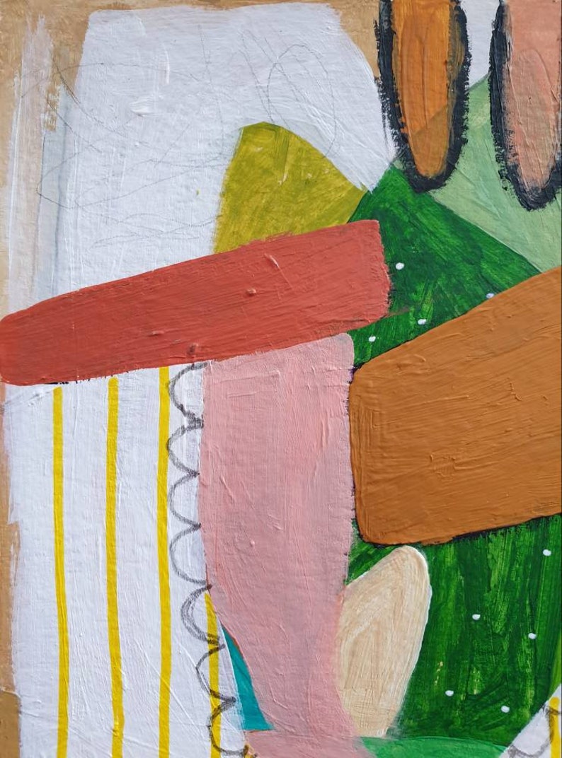 Abstract Painting, Mini Abstract, Tiny Original Abstract Painting, 5x7 ...