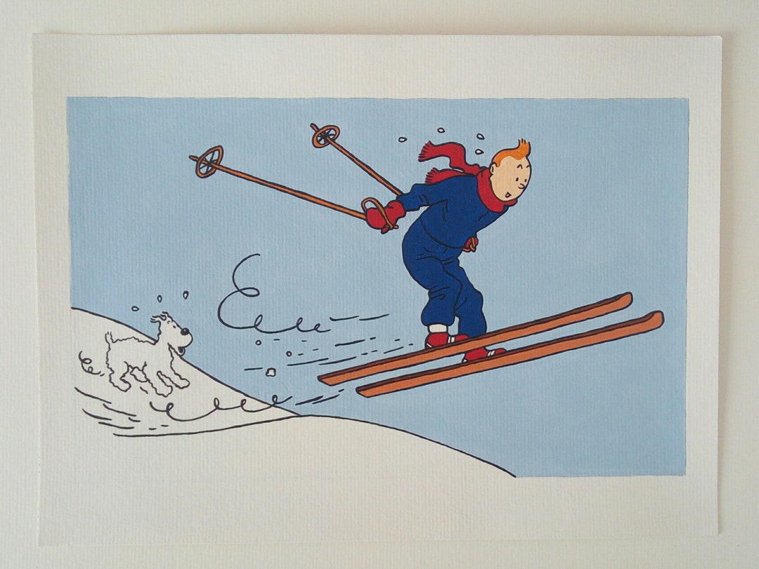 Tintin Snowy Painting, Tintin Drawing, Tintin and Milou, Original ...