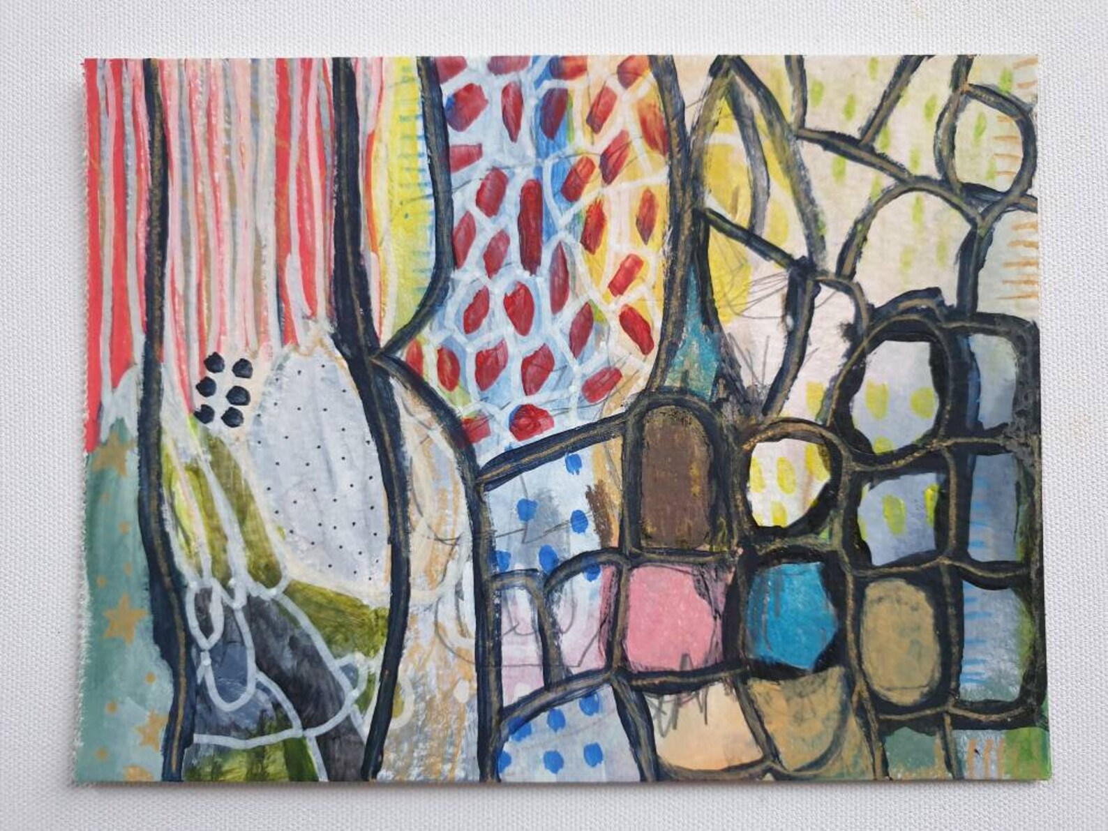 Abstract Painting, Mini Abstract, Tiny Original Abstract Painting, 5x7 ...