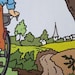 Tintin and Milou (snowy) Landscape Painting, Tintin Comic Painting ...