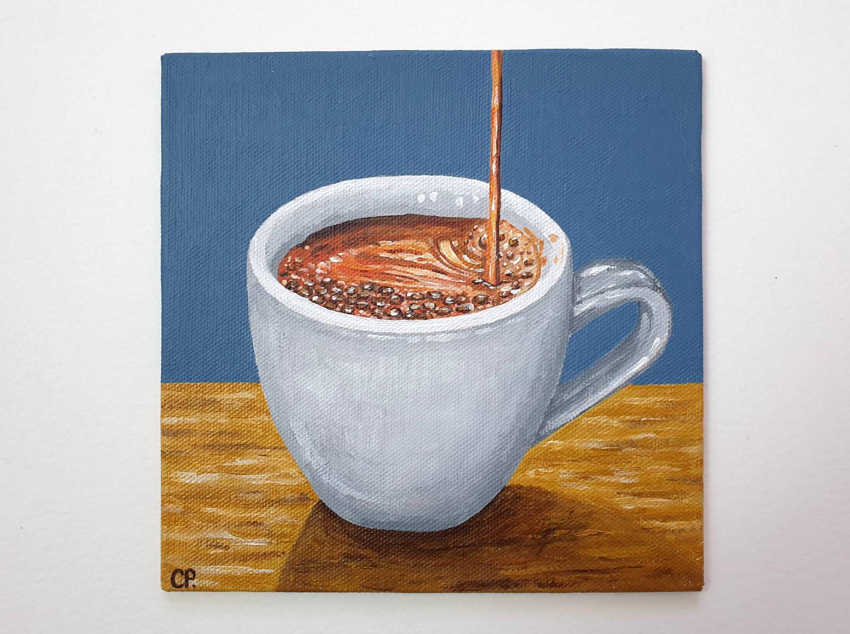 Coffee Cup Acrylic Painting