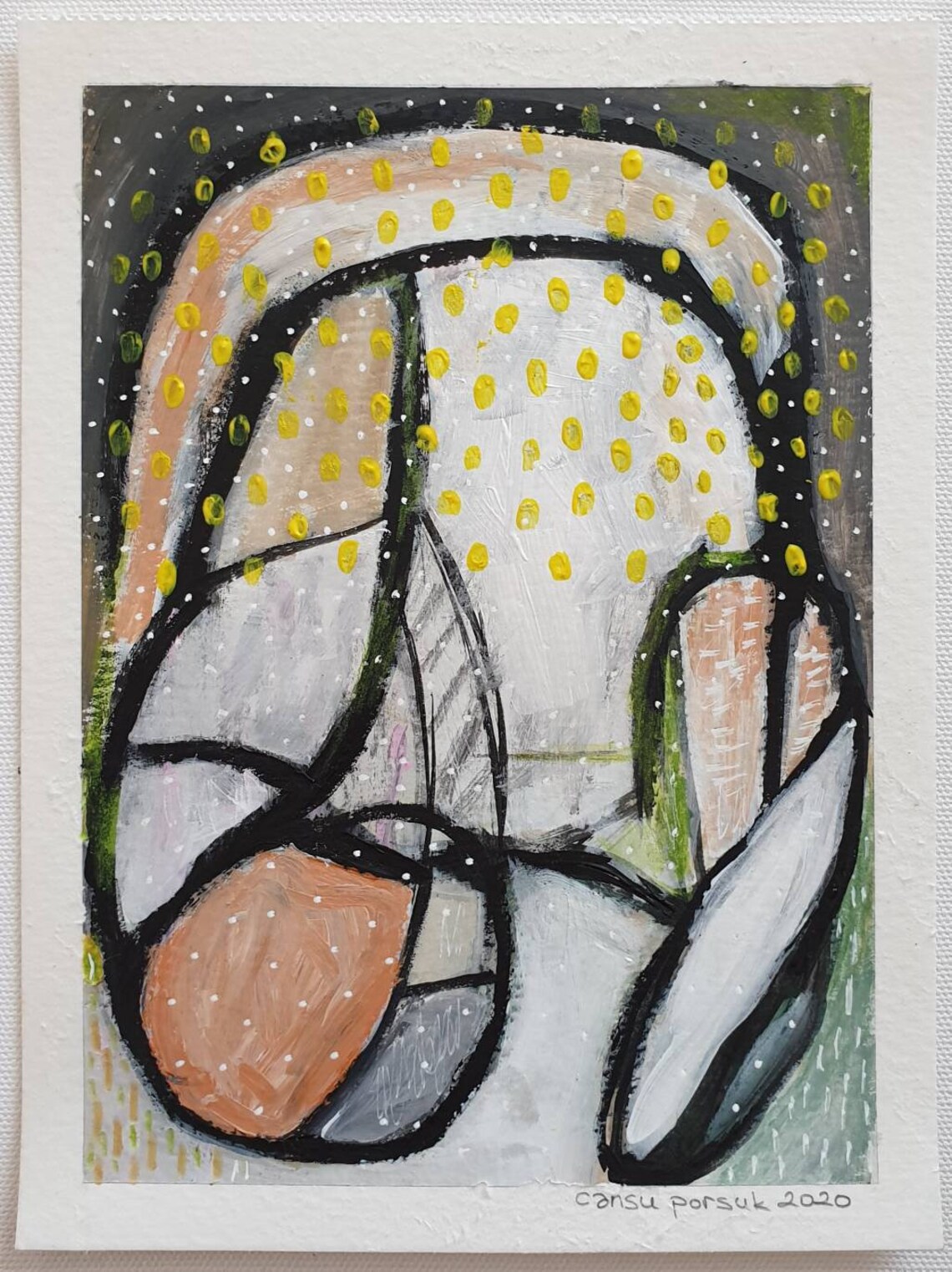 Abstract Painting, Mini Abstract, Tiny Original Abstract Painting, 5x7 ...