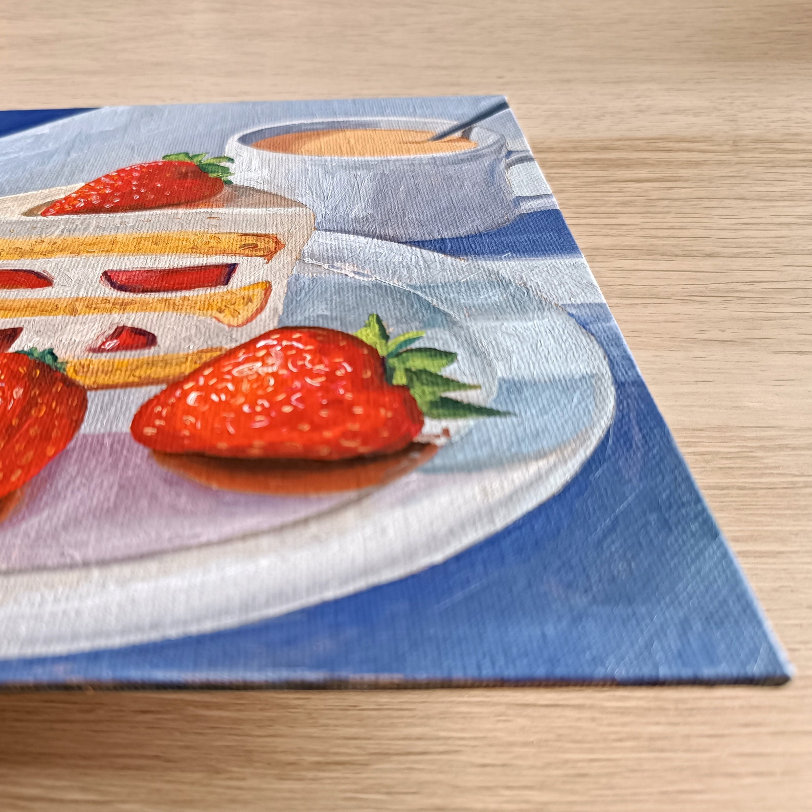 Strawberry Shortcake Original Oil Painting Strawberry Still - Etsy