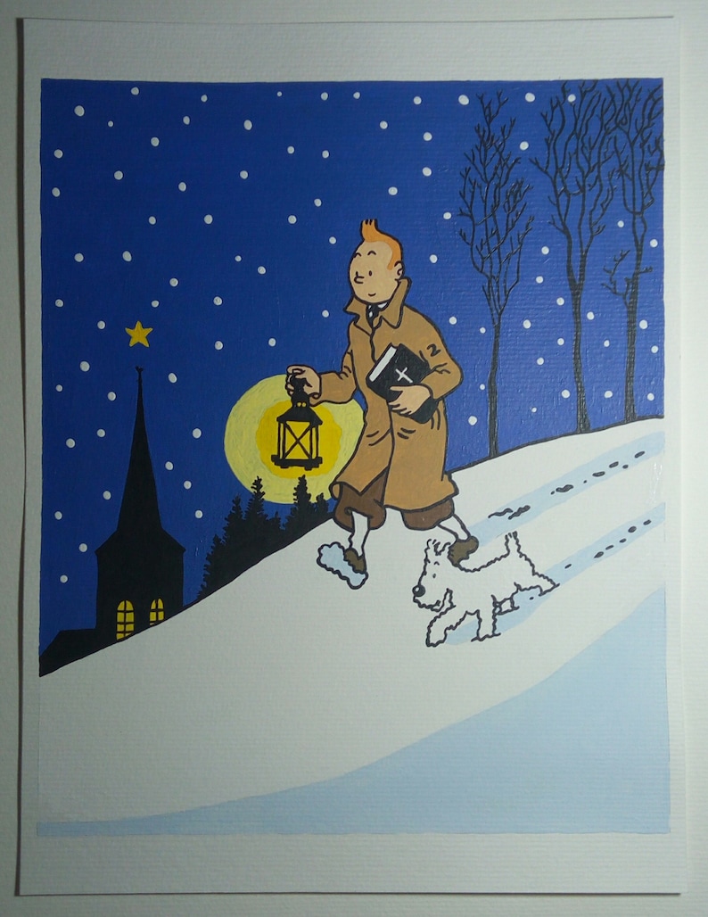 Peinture Tintin Milou Dessin Tintin Tintin et Milou - Etsy Canada