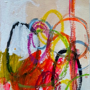 Abstract Painting, Mini Abstract, Tiny Original Abstract Painting, 5x7 ...