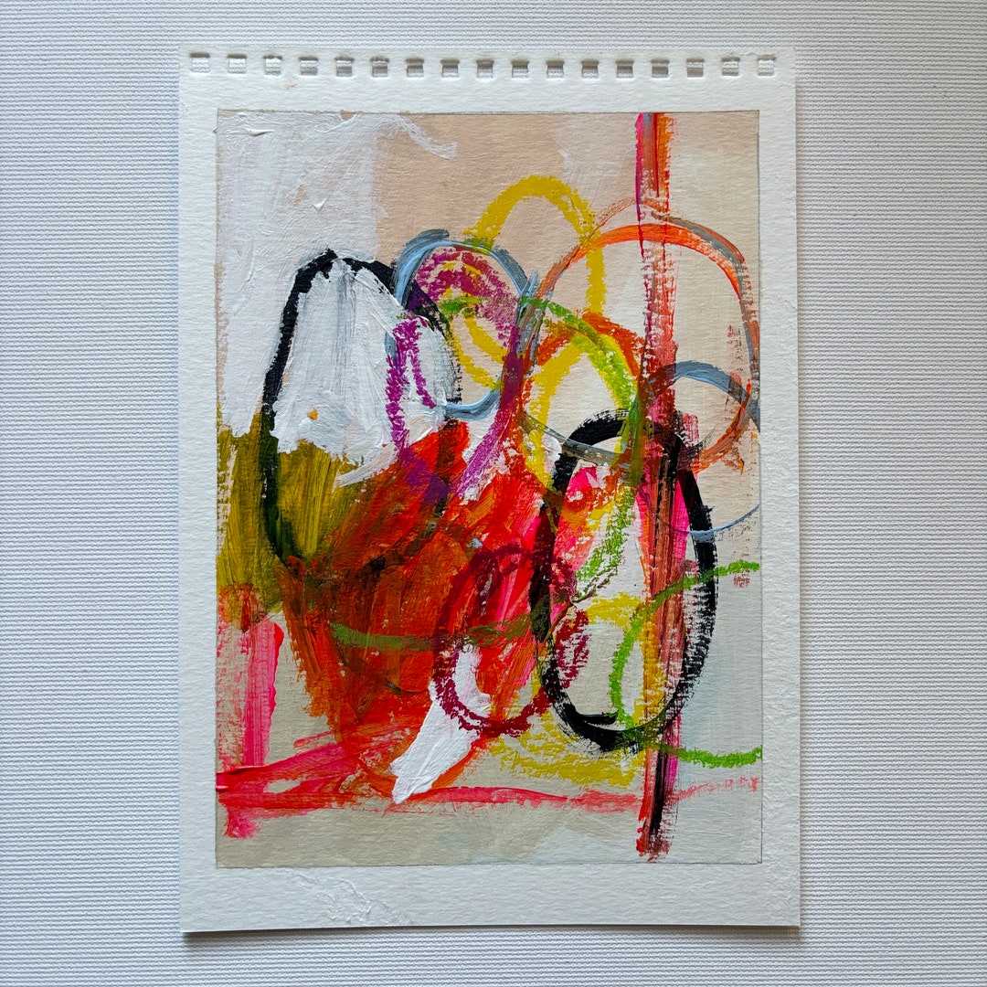 Abstract Painting, Mini Abstract, Tiny Original Abstract Painting, 5x7 ...