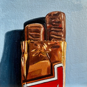 Twix on Blue Original Oil Painting, Chocolate Bar, Original Still Life ...