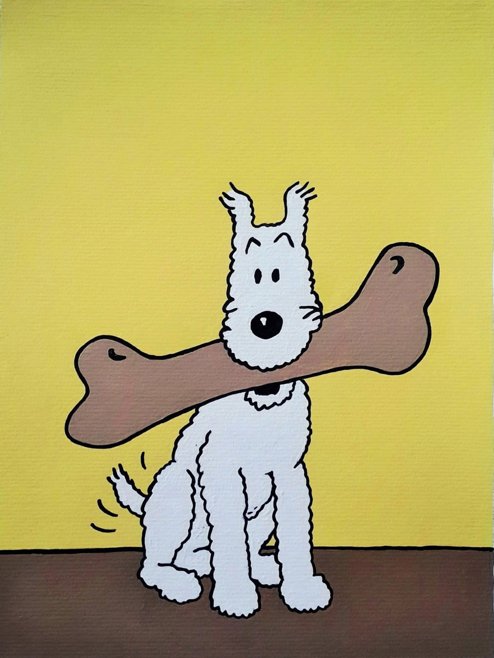 Tintin Milou snowy Painting Tintin Comic Painting 8x8 - Etsy