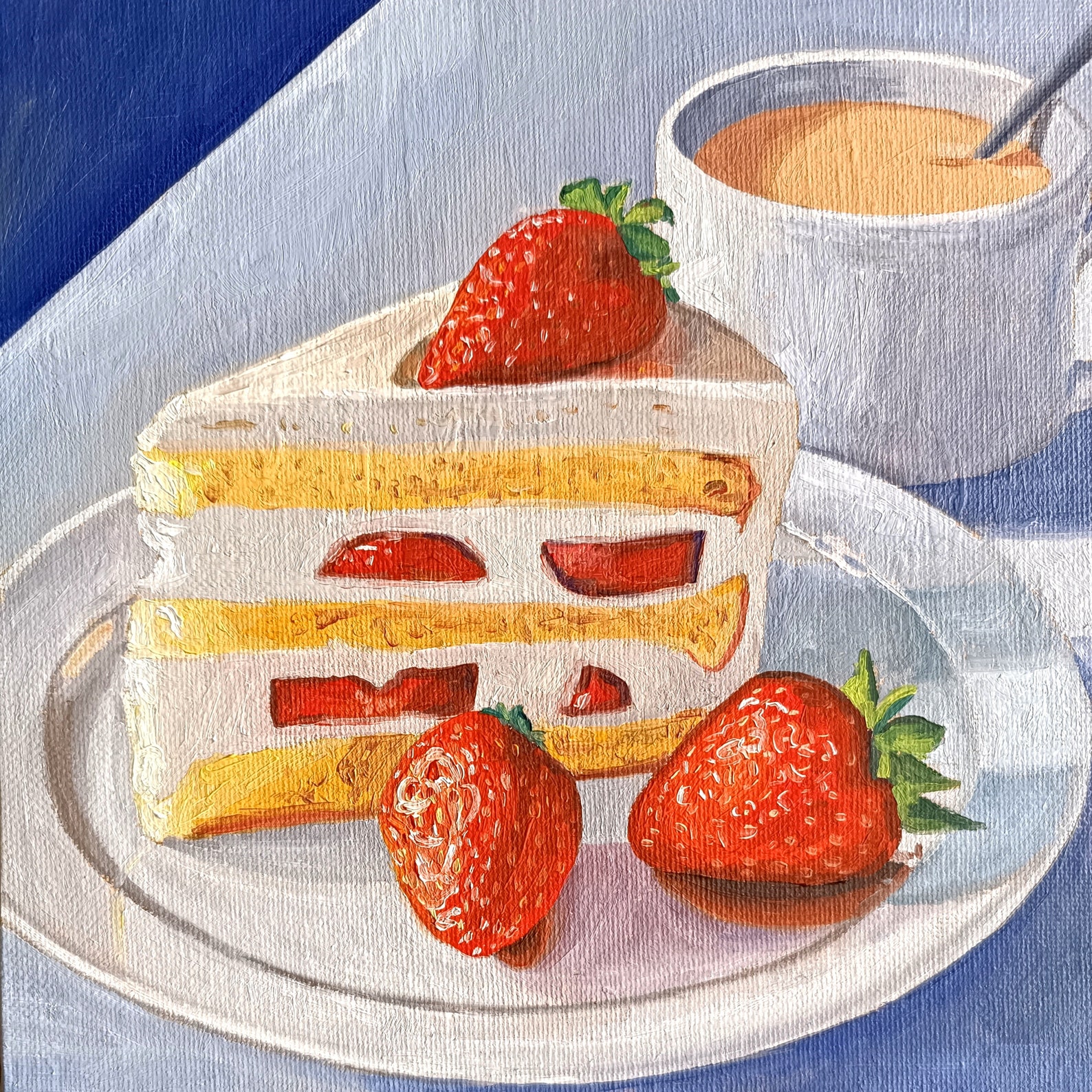 Strawberry Shortcake Original Oil Painting Strawberry Still - Etsy