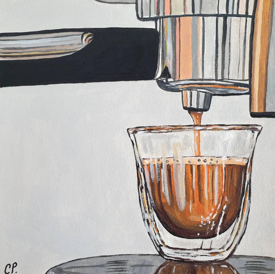 Coffee Painting Cup Painting Original Still Life Painting - Etsy