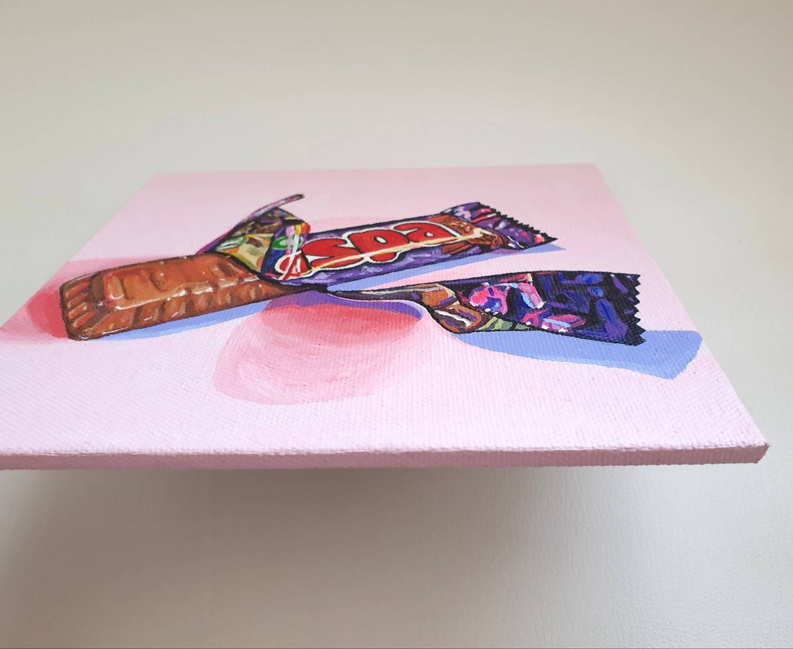 Wispa Bar Chocolate Painting Original Still Life Painting - Etsy