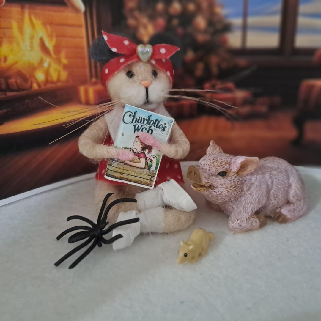 Charlotte's Web Needle Felted Mouse From Charlotte's Web Includes ...