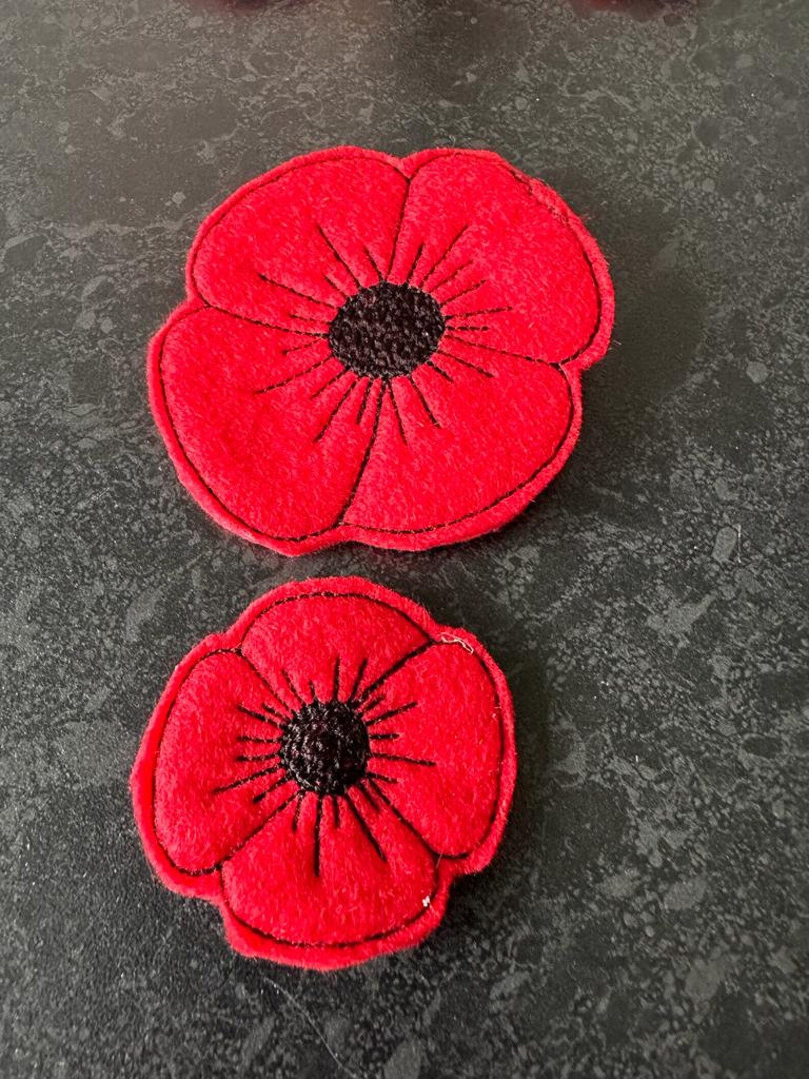 Red Poppy Brooch Handmade - Etsy UK