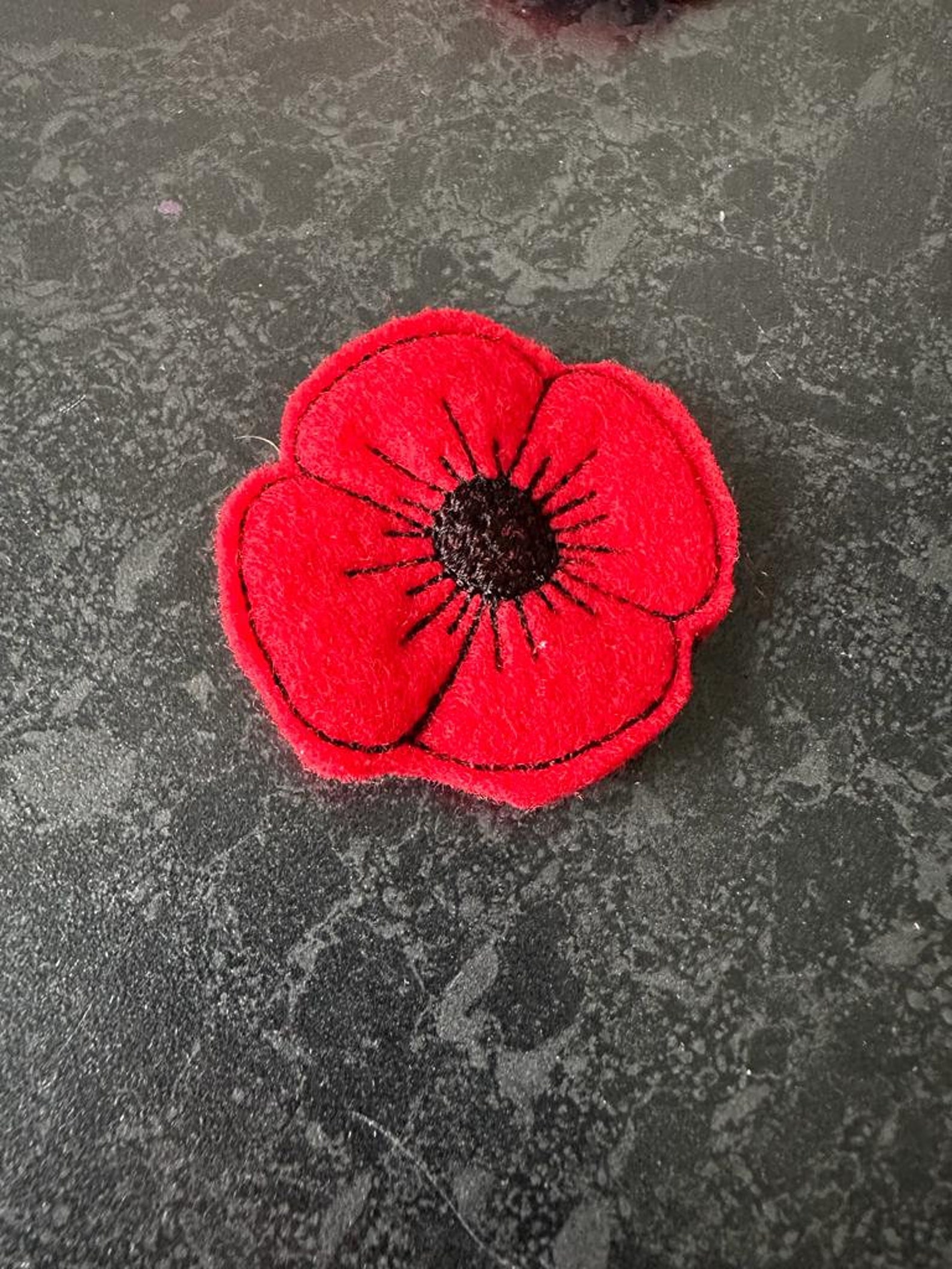 Red Poppy Brooch Handmade - Etsy UK