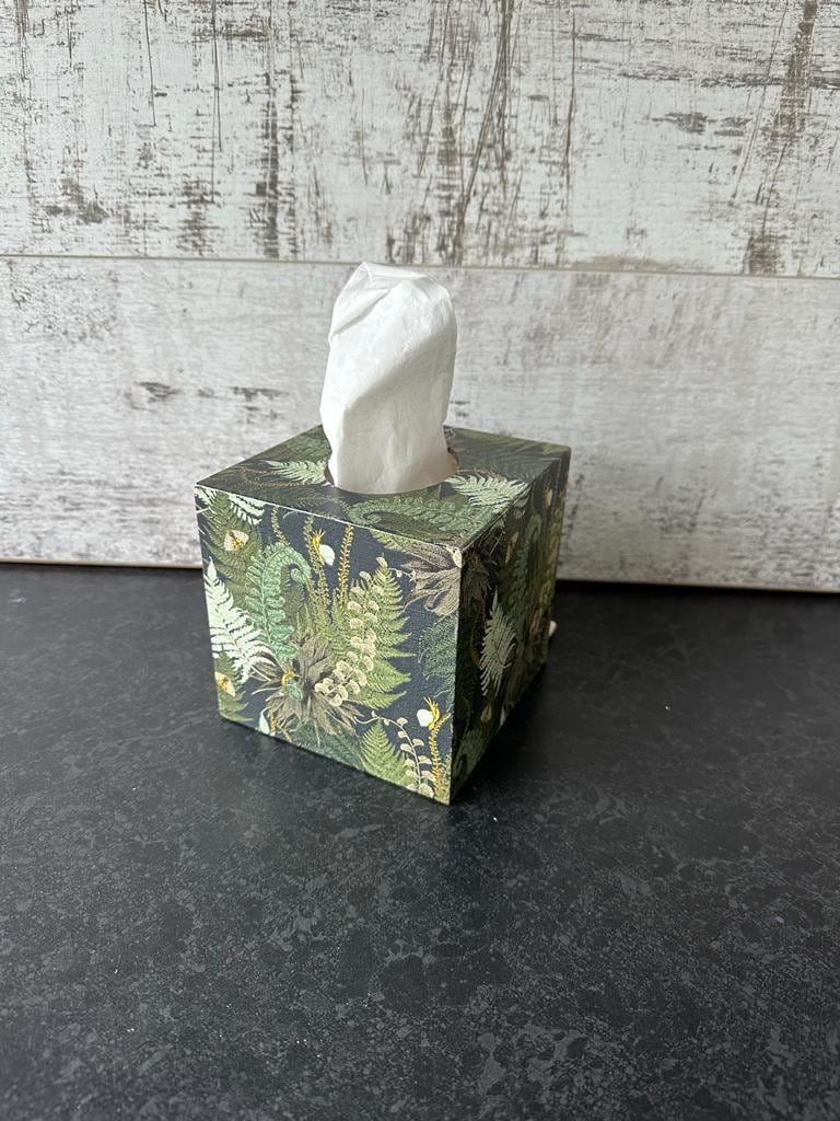 Tissue Box Cover Green Fern Square - Etsy UK
