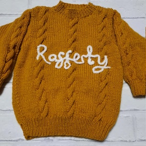 Personalised Name Jumpers Add on for Knit Sew Crafty Jumpers. Do NOT ...