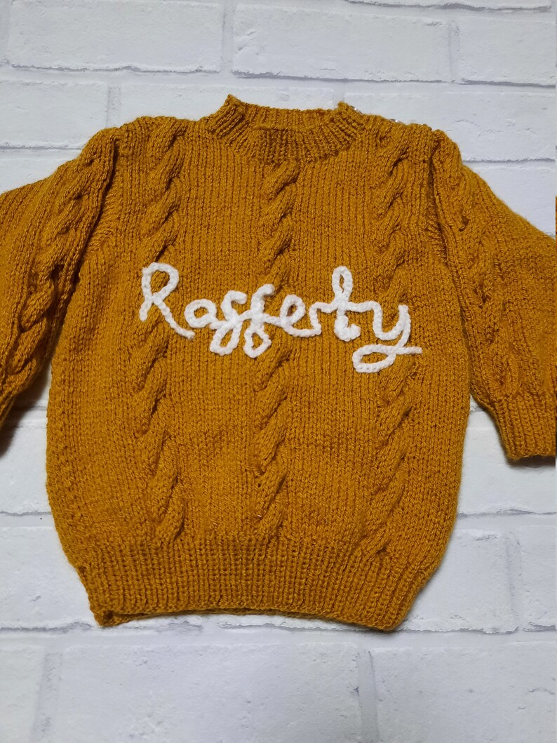 Personalised Name Jumpers Add on for Knit Sew Crafty Jumpers. Do NOT ...