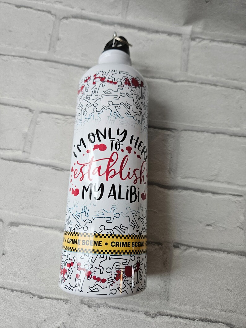 True Crime Water Bottle, Establish Alibi Friend Gift, True Crime Water ...