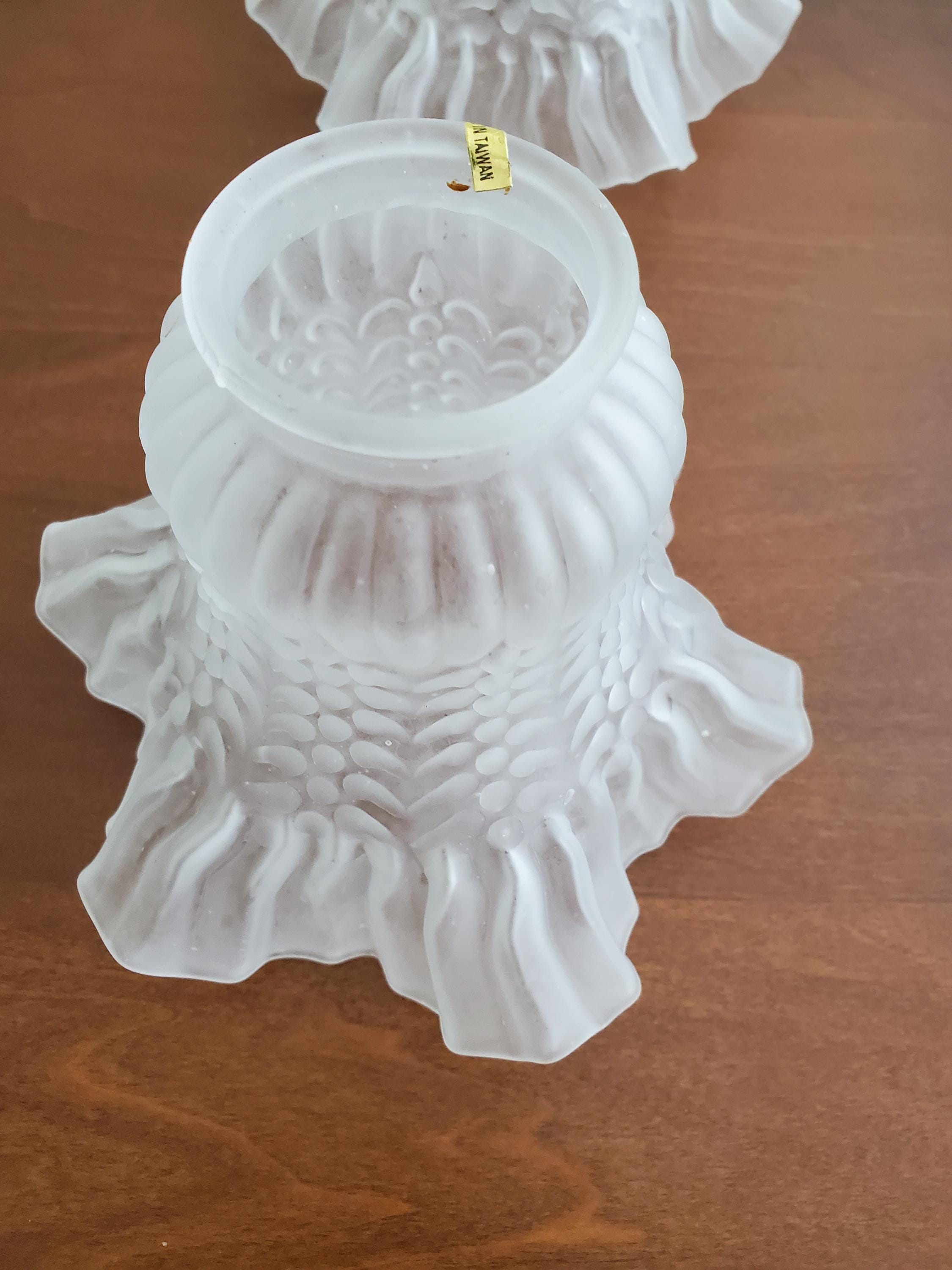 Alabaster Glass Lamp Shades Ceiling Fan 2 Fitter 6 Wide NOS - Etsy