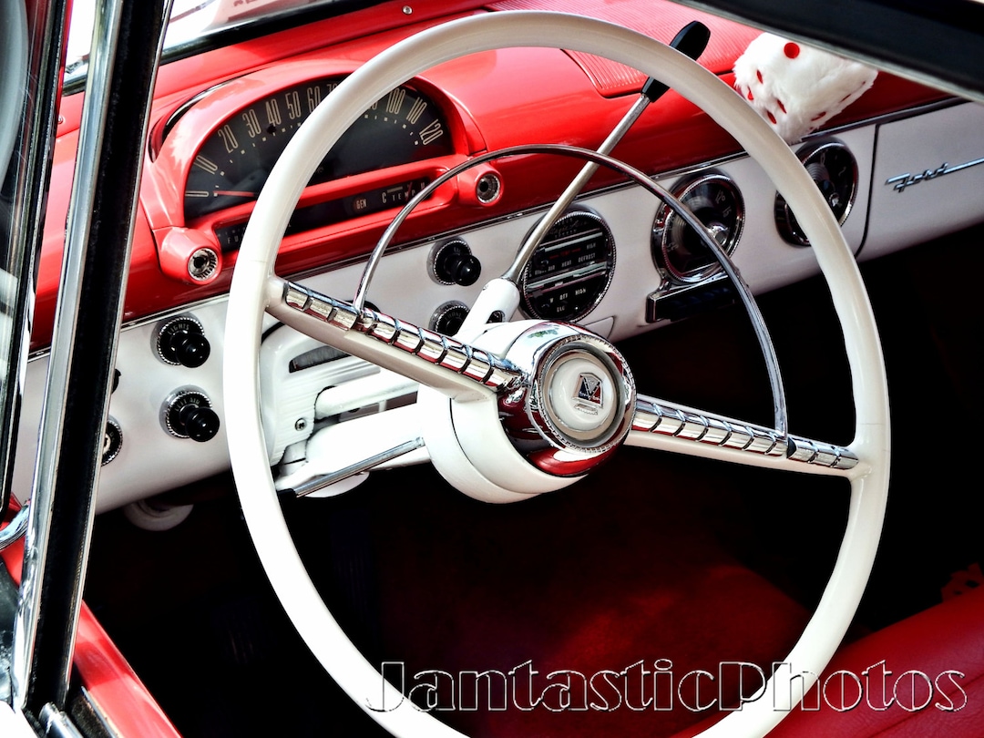 Ford Crown Victoria Dashboard Photograph 1955 Classic Car Instant ...