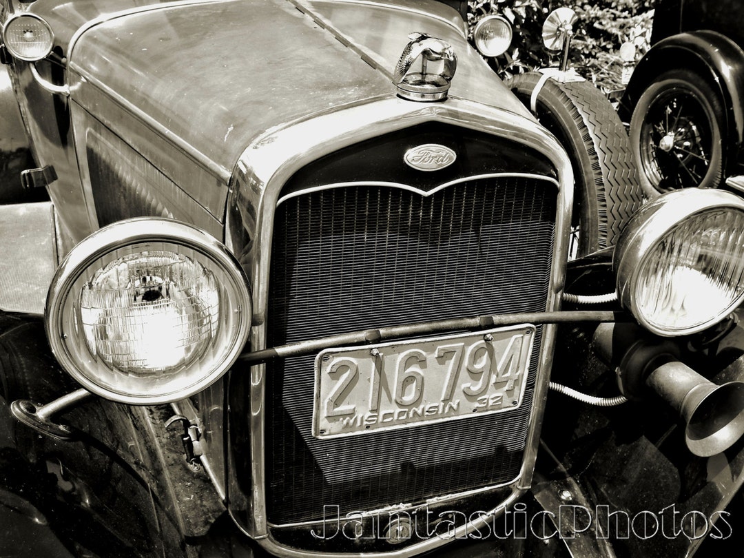 Ford Model A Photograph Instant Download Photo Antique Automobile Grill ...