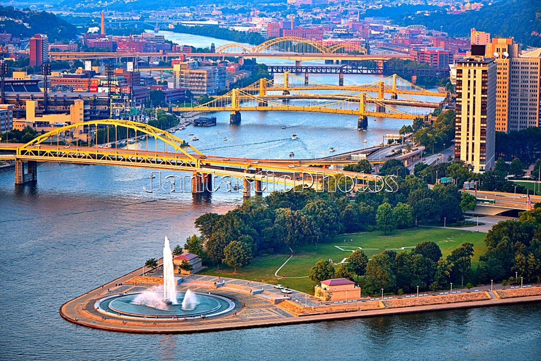 Pittsburgh Point State Park Photograph Instant Download Photo Fountain ...