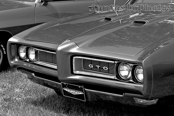 Pontiac GTO photograph 1968 front view Instant download photo | Etsy